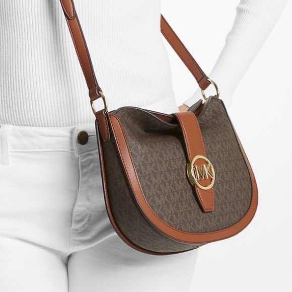 Michael Kors | Bags | Michael Kors Gabby Small Flapover Hobo Crossbody ...